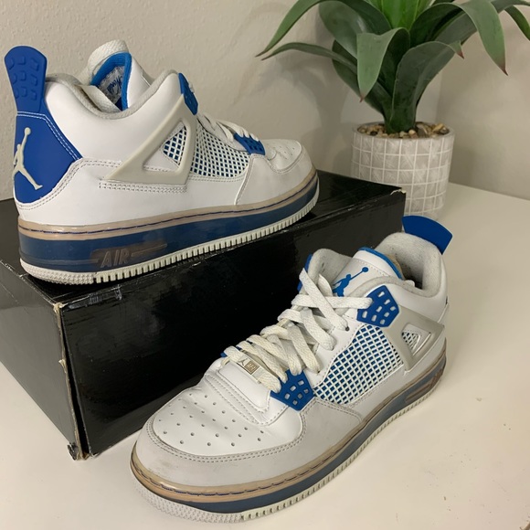 Nike | Shoes | Nike Air Jordan Fusion 4 Military Blue Sneakers | Poshmark